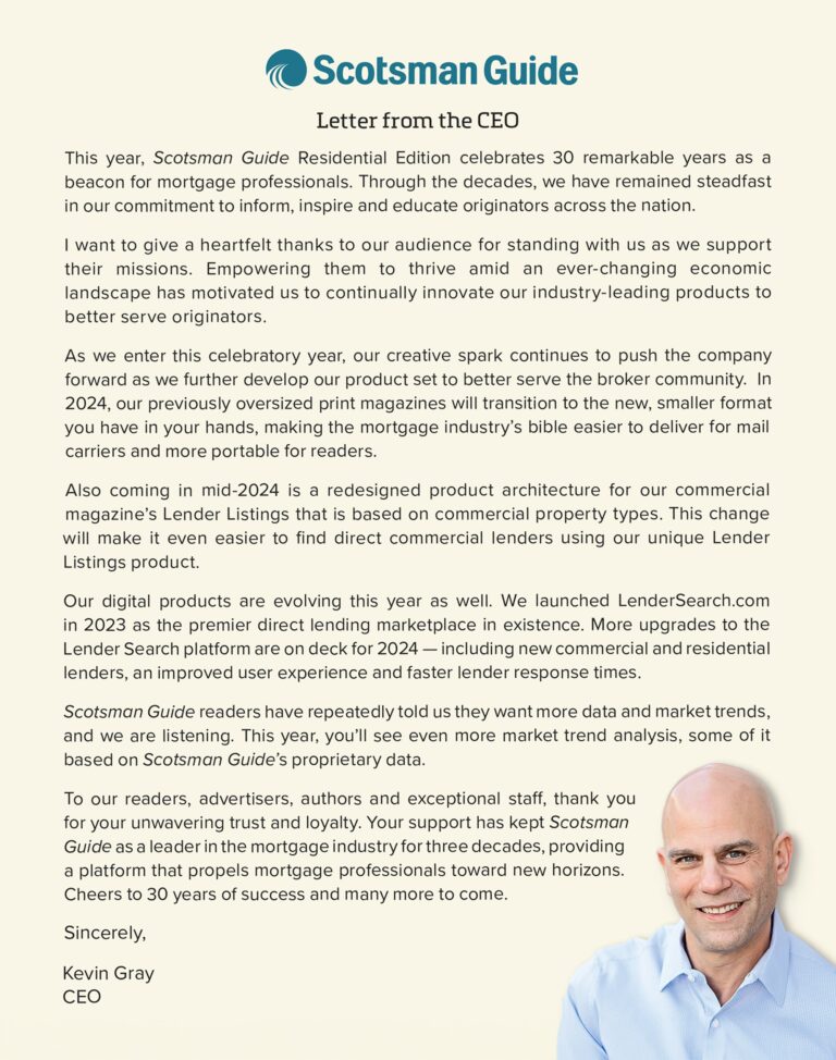 Reaching a Milestone That’s Three Decades in the Making - Scotsman Guide