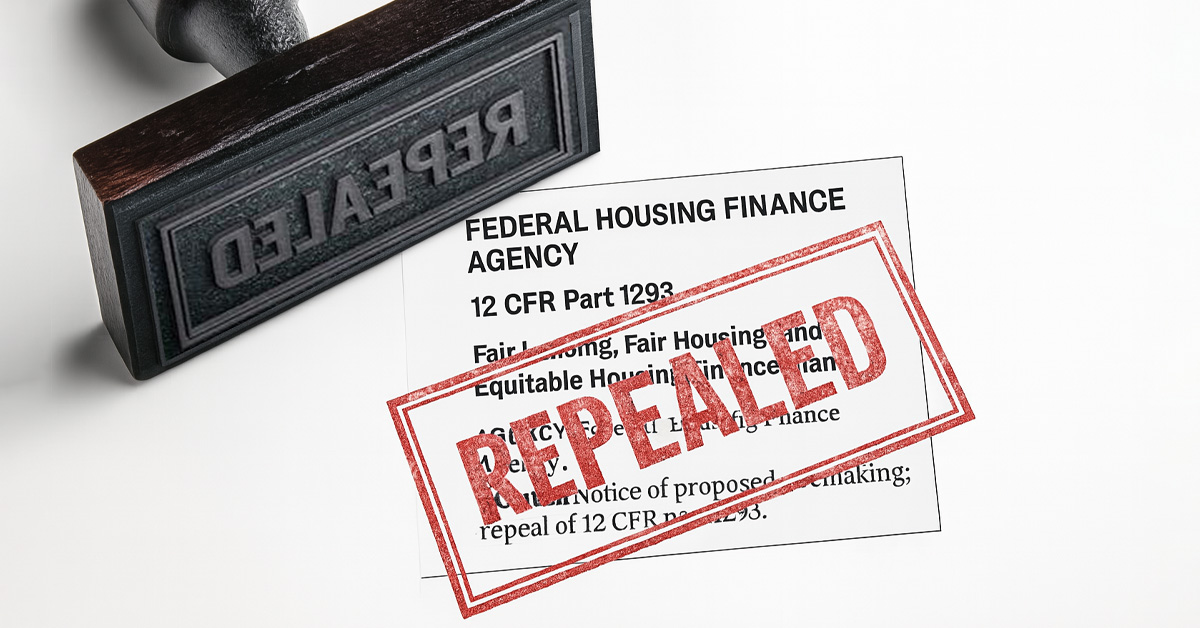 FHFA seeks repeal of fair lending and equitable housing finance rule ...