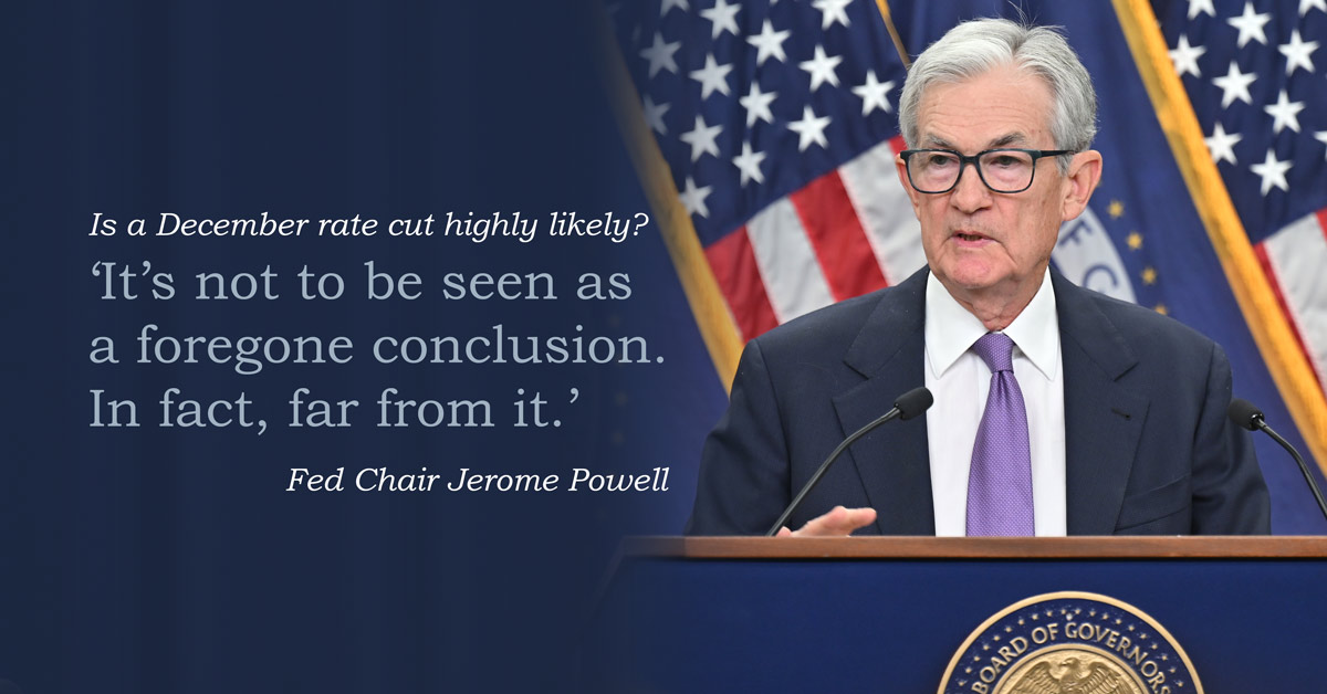 Powell press conference casts doubt on December rate cut - Scotsman Guide